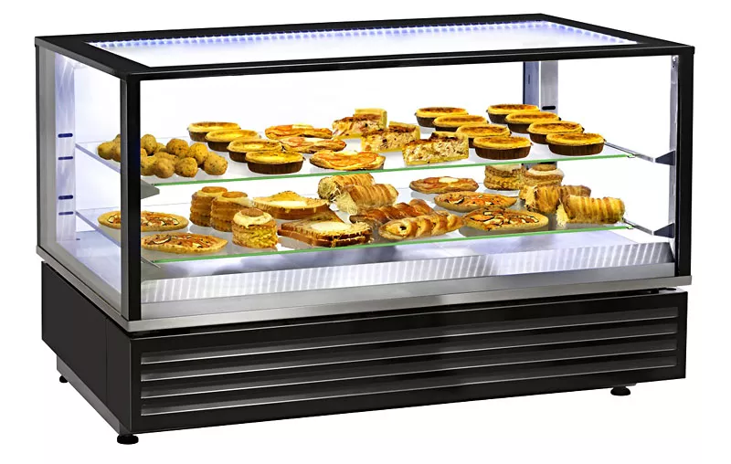 Heated display : Ventilated heated display showcase - 2 grids