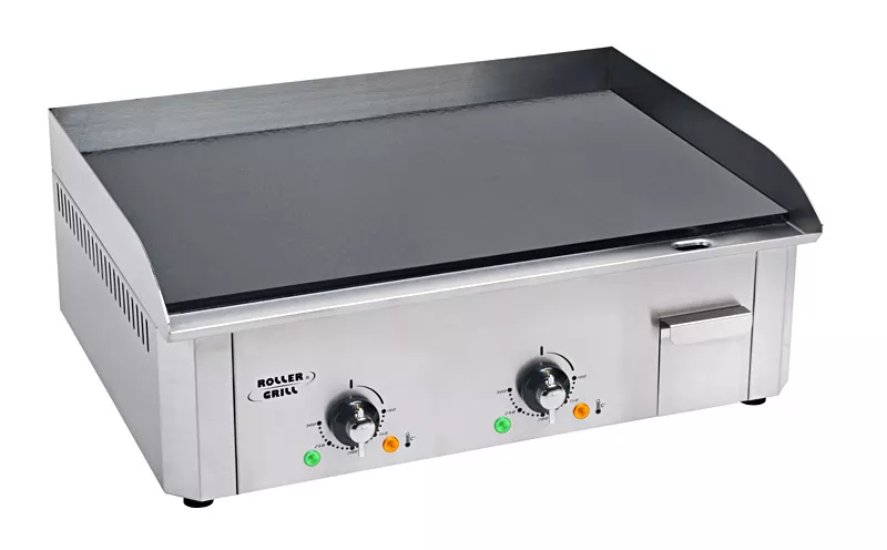 Household range : Professional electric plancha grill with enamelled ...