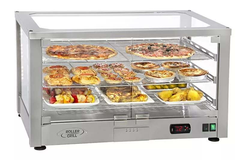 Heated display : Ventilated heated display showcase - 2 grids