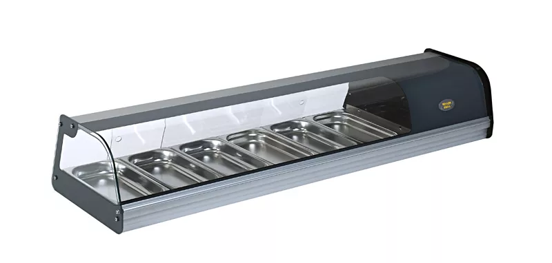 Refrigerated horizontal showcases : Tapas showcase – 6 Gastronorm trays ...